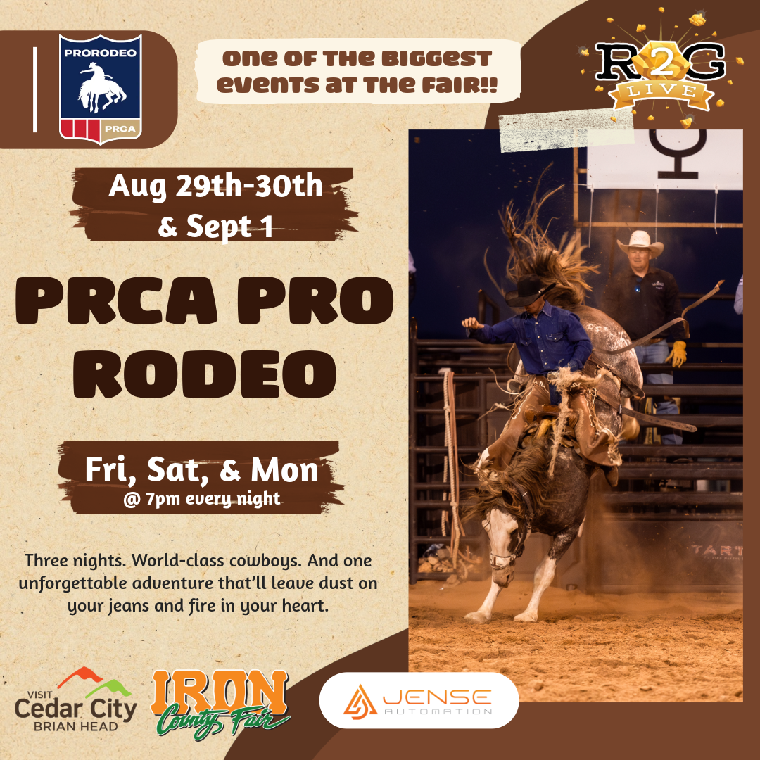 Iron County Fair - Rodeo 2025 Tickets, Mon, Sep 1, 2025 @ 7:00pm